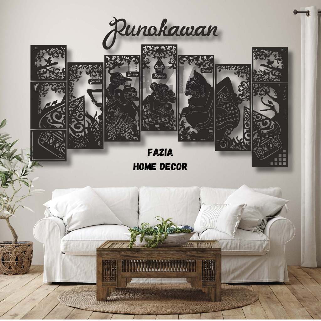 Jual WAYANG PUNOKAWAN 3D SEMAR GARENG PETRUK BAGONG WALL DECOR ...