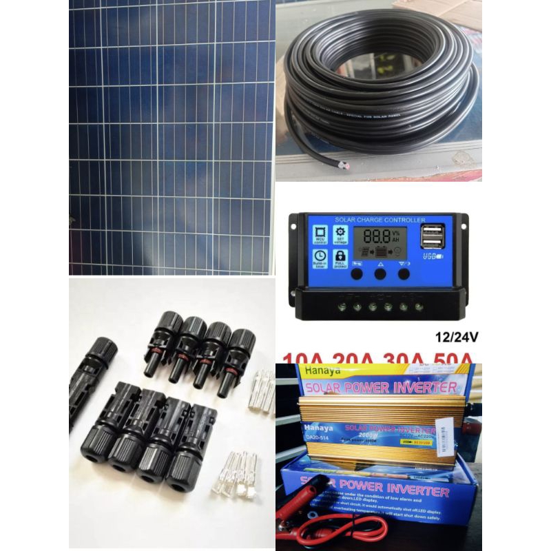 Jual Panel Surya Set 100 WP Inventer 2000 Watt FREE PACKING KAYU ...