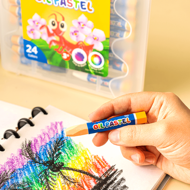 Jual Crayon Krayon Oil Pastel 24 Warna Agatis | Shopee Indonesia