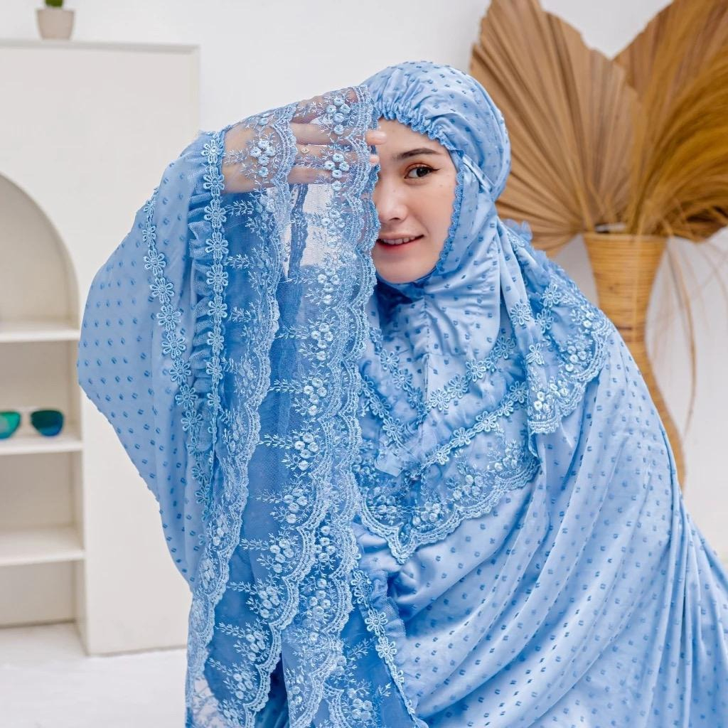 Jual Mukena Renda Dewasa Kalung Jumbo Susun Premium | Shopee Indonesia