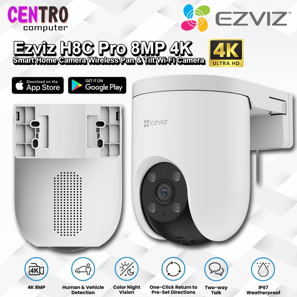 Jual Ezviz H8C 8MP 4K Smart Home IP Camera Wireless Pan & Tilt Wi-Fi ...