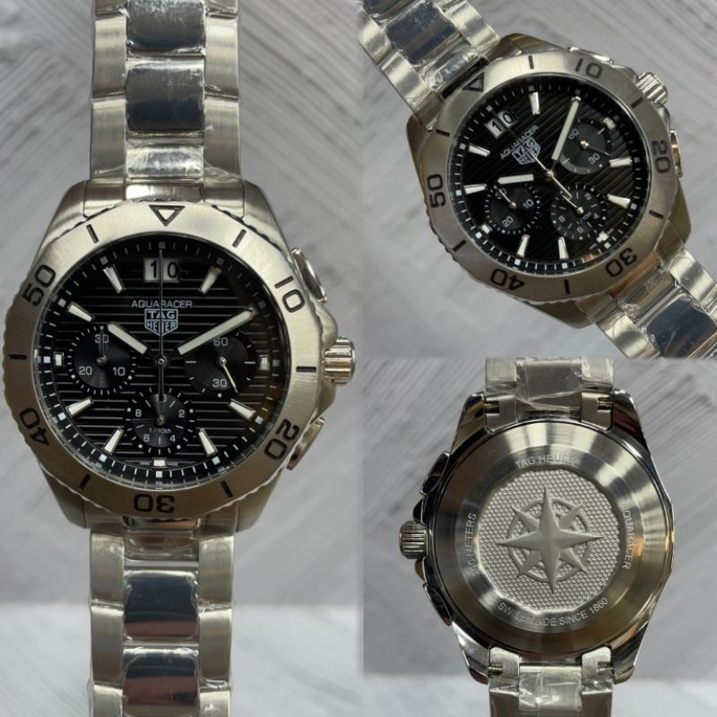 Jual JAM TANGAN PRIA TAG HEUER AQUARACER SILVER HITAM JAPAN QUARTZ ...