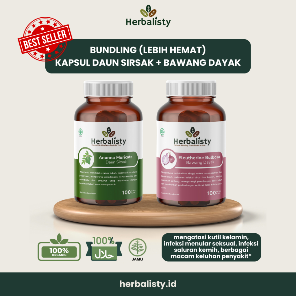 Jual HERBALISTY - (BUNDLING) Kapsul Daun Sirsak dan Kapsul Bawang Dayak ...