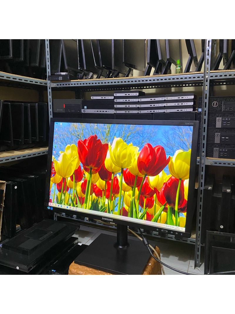 Jual Monitor Led samsung 24 in wide kaki pertikal komplit kabel ...