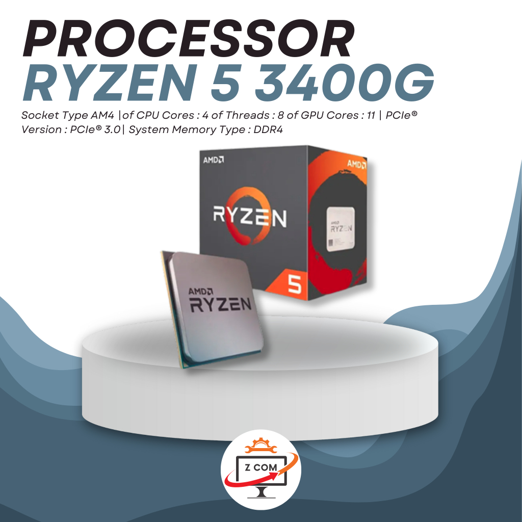 Jual Processor AMD Ryzen 5 3400G 4-Core 3.7GHz VEGA 11 Graphics AM4 BOX ...