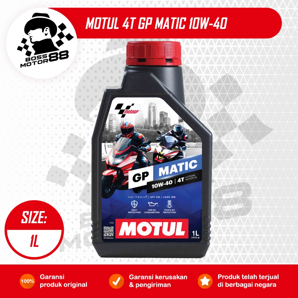 Jual Motul 4T GP Matic 10W-40 1L - Oli Motor Matic/Metik Premium 100% Original | Shopee Indonesia