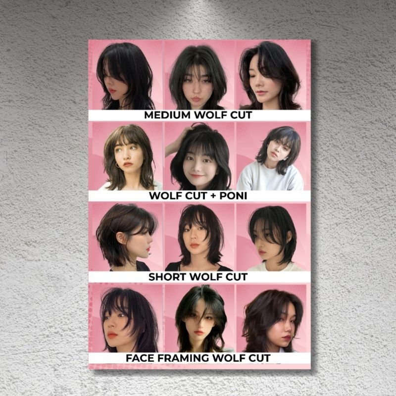 Jual Poster salon poster model rambut wanita poster barbershop poster ...