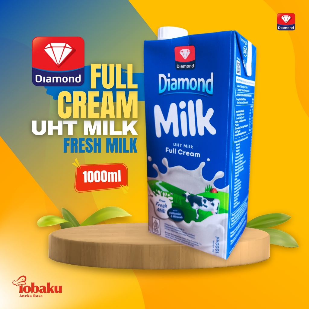 Jual Diamond UHT MILK Full Cream - Fresh Milk 1000ml _ | Shopee Indonesia