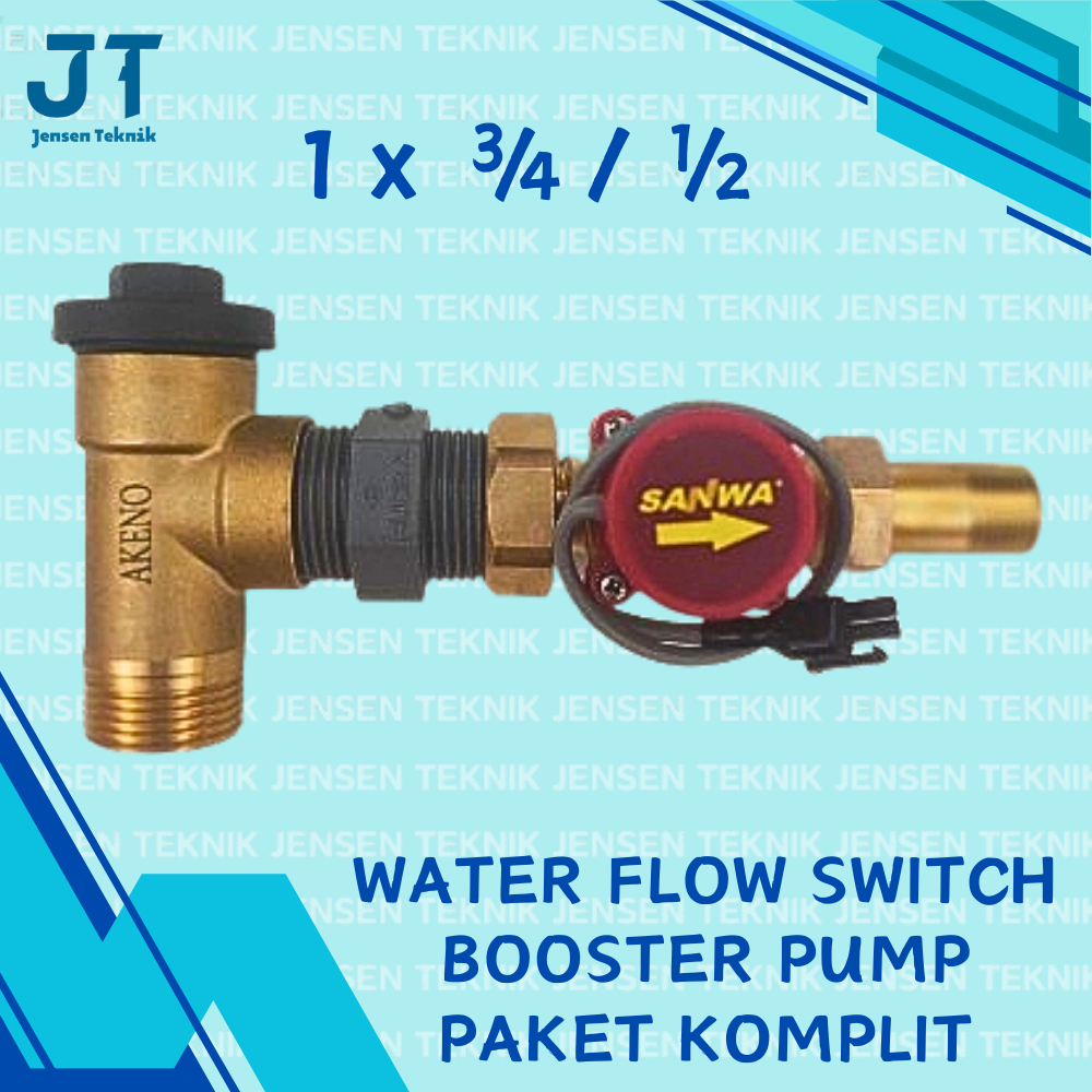 Jual Water Flow Switch Sanwa Booster Pump 1 x 3/4" | 1/2" Paket Komplit ...