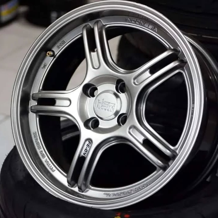 Jual VELG RACING PELEK MOBIL HSR MODEL FE04 R16 LEBAR 7 LUBANG 4X100 ET42 WARNA HYPER BLACK ...