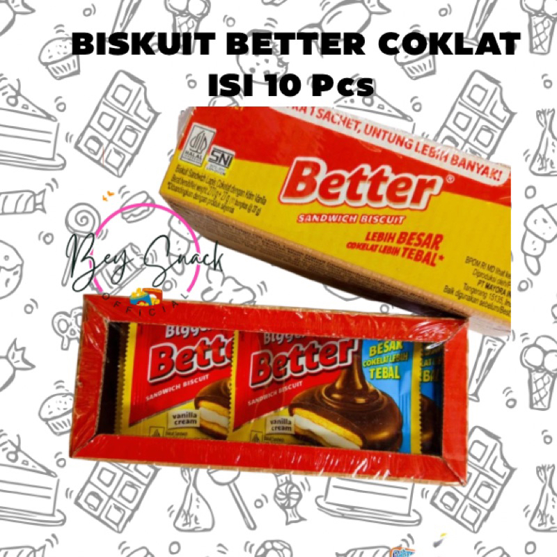 Jual BISKUIT BETTER ROMA COKLAT - ISI 10 Pcs | Shopee Indonesia