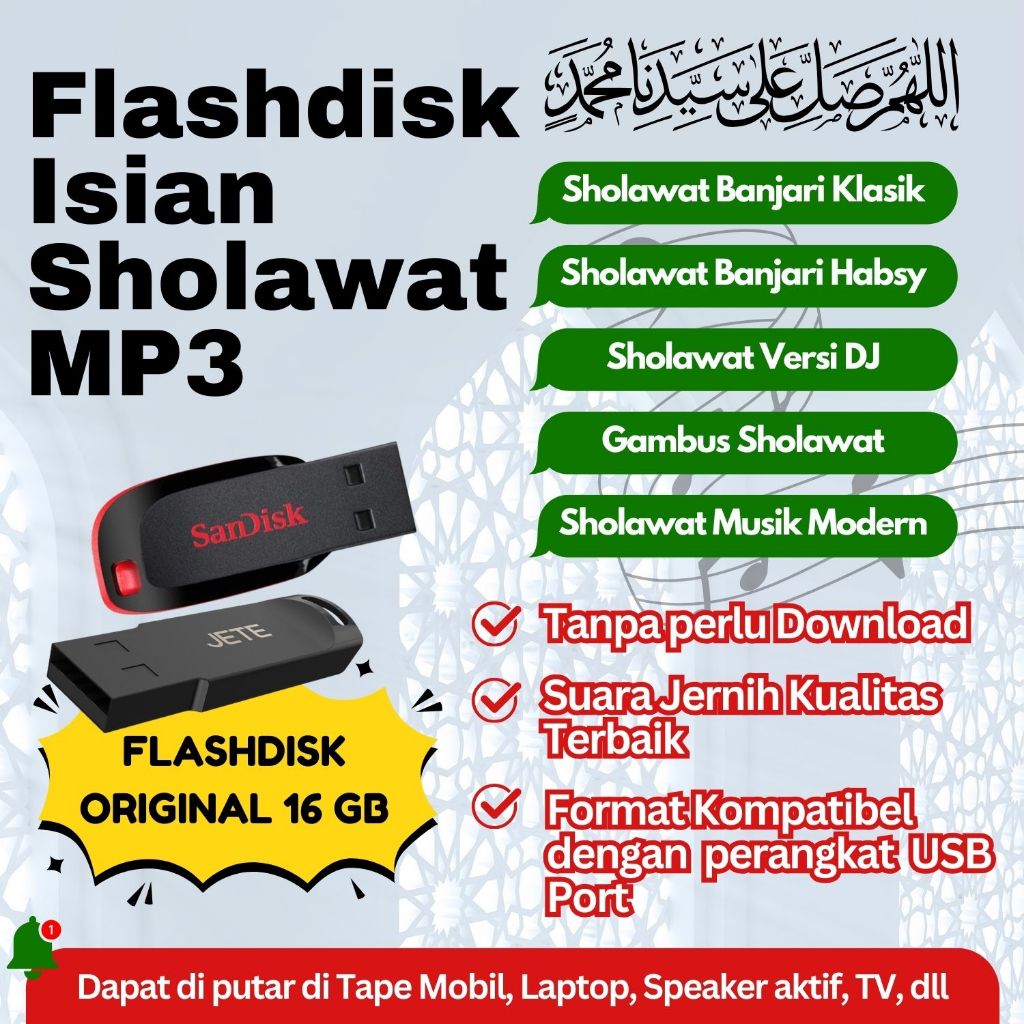 Jual Flashdisk isi Sholawat Plesdis Solawat Religi | Shopee Indonesia