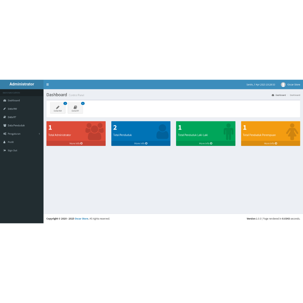 Jual Aplikasi Data Penduduk/Pendataan Warga Berbasis Website Sederhana ...