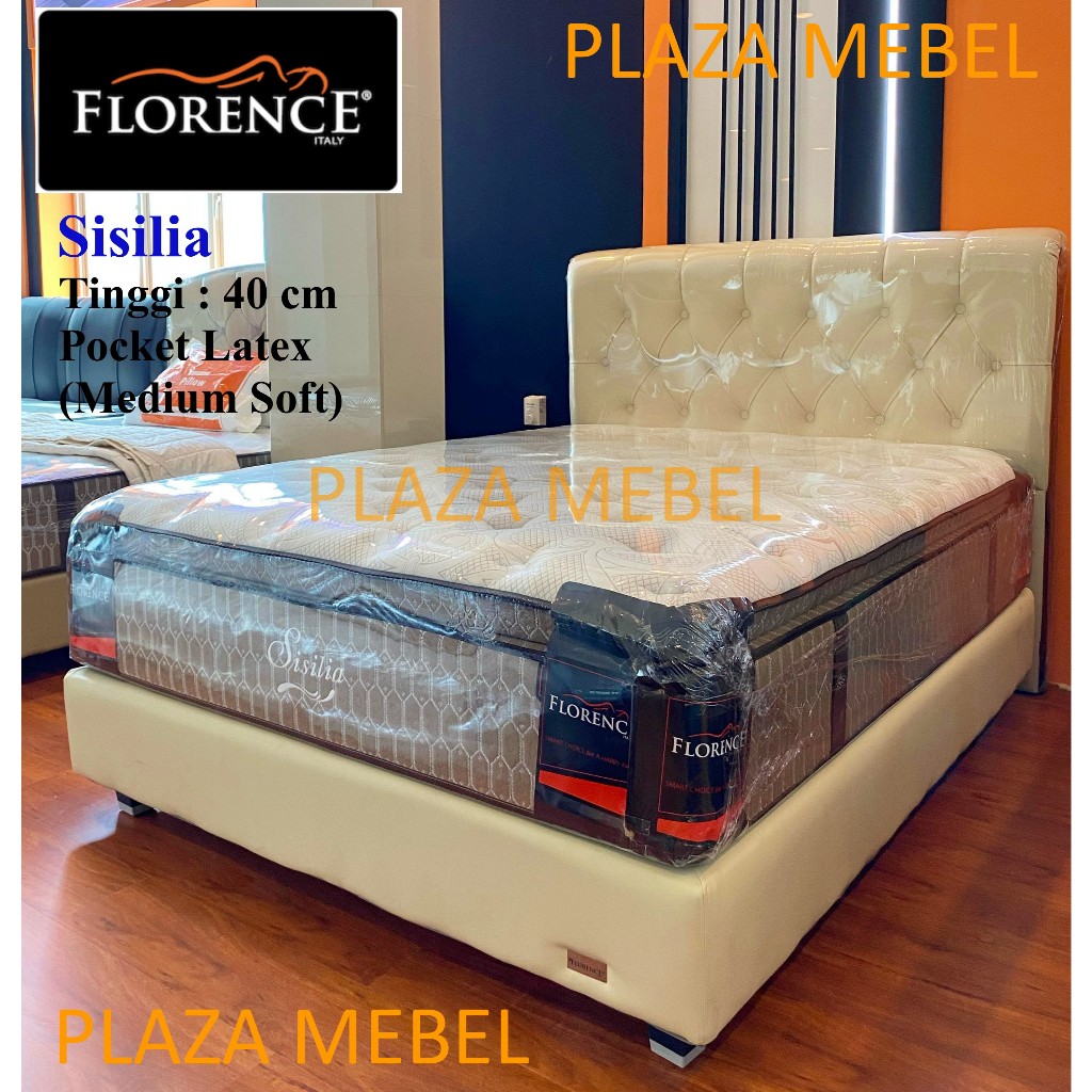 Jual Set Spring Bed FLORENCE Sisilia Pocket Latex Springbed ( FULLSET ...