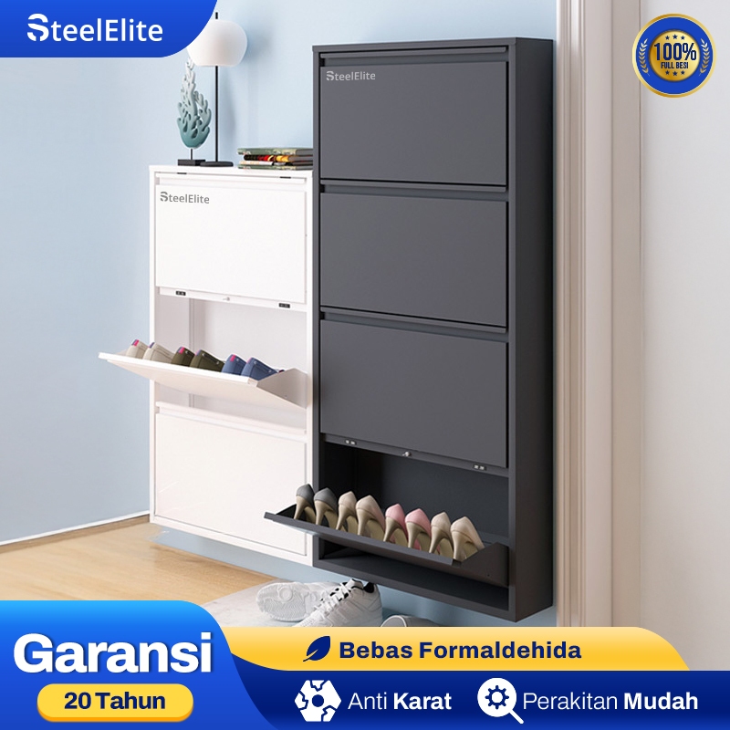 Jual STEEL ELITE - RAK SEPATU BESI LEMARI SEPATU SUSUN TERTUTUP RAK ...