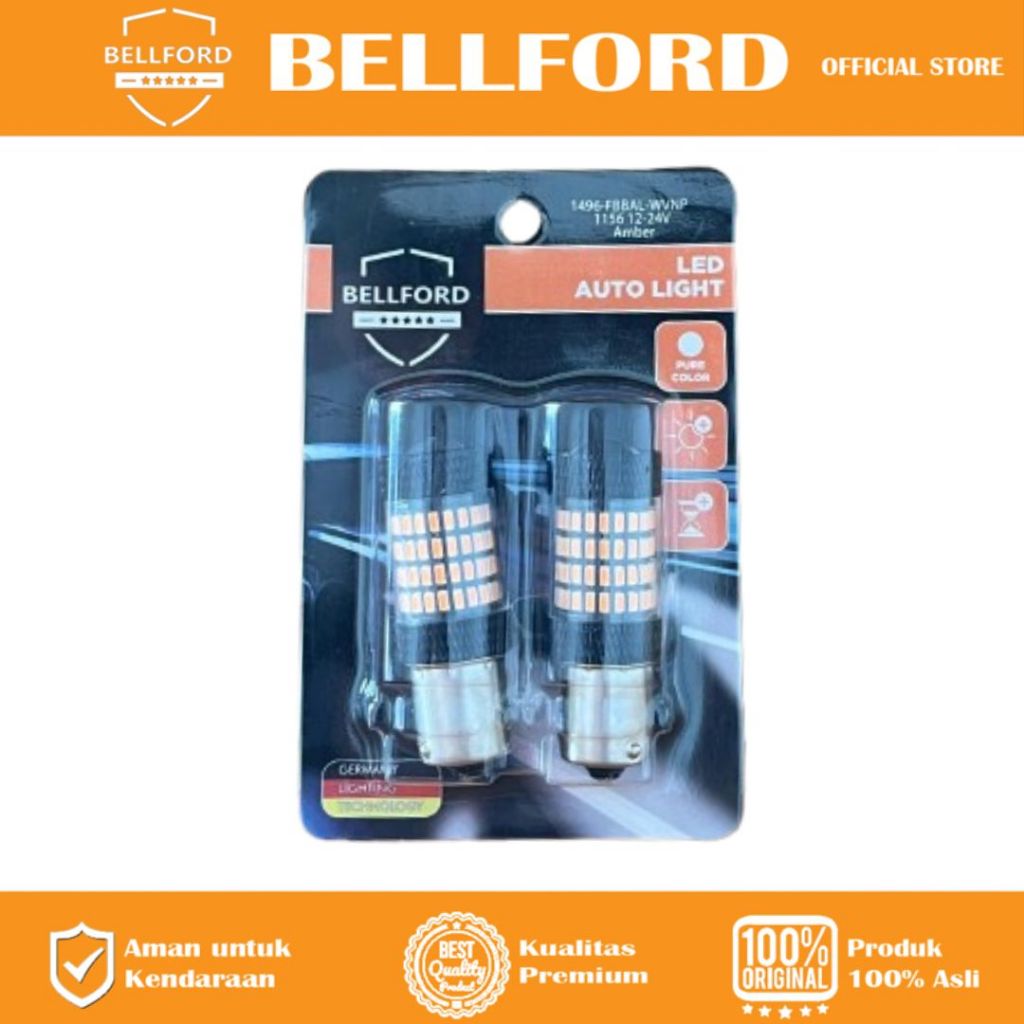 Jual BELLFORD Lampu LED Sein Mobil SL PY21W BAU15s 1496 FBBAL 12V 24V Warna Amber | Shopee Indonesia