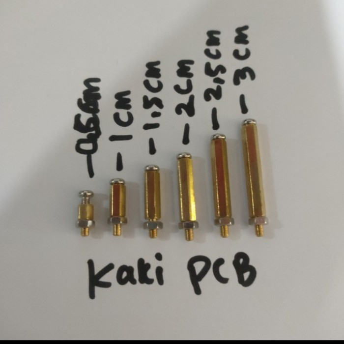 Jual Spacer Kaki / Kaki PCB 0.5 Cm/ 1,5 Cm / 2 Cm Kuningan | Spacer PCB Ukuran 0.5 Cm/ 1,5 Cm ...