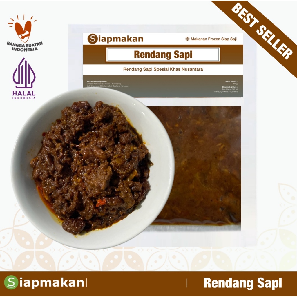Jual Rendang Daging Sapi Spesial Khas Nusantara Per Porsi Siap makan ...