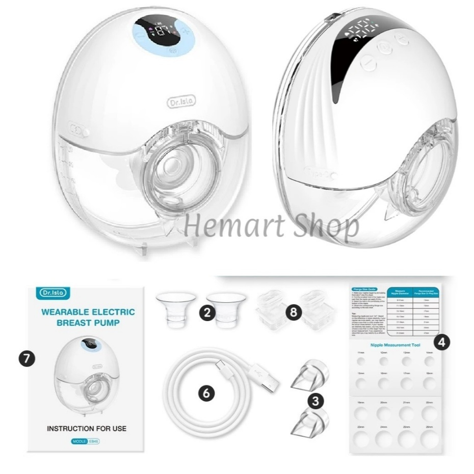 Jual SPARE PART POMPA ASI DR ISLA EB46 MY375 EB50 WEARABLE BREAST PUMP ...