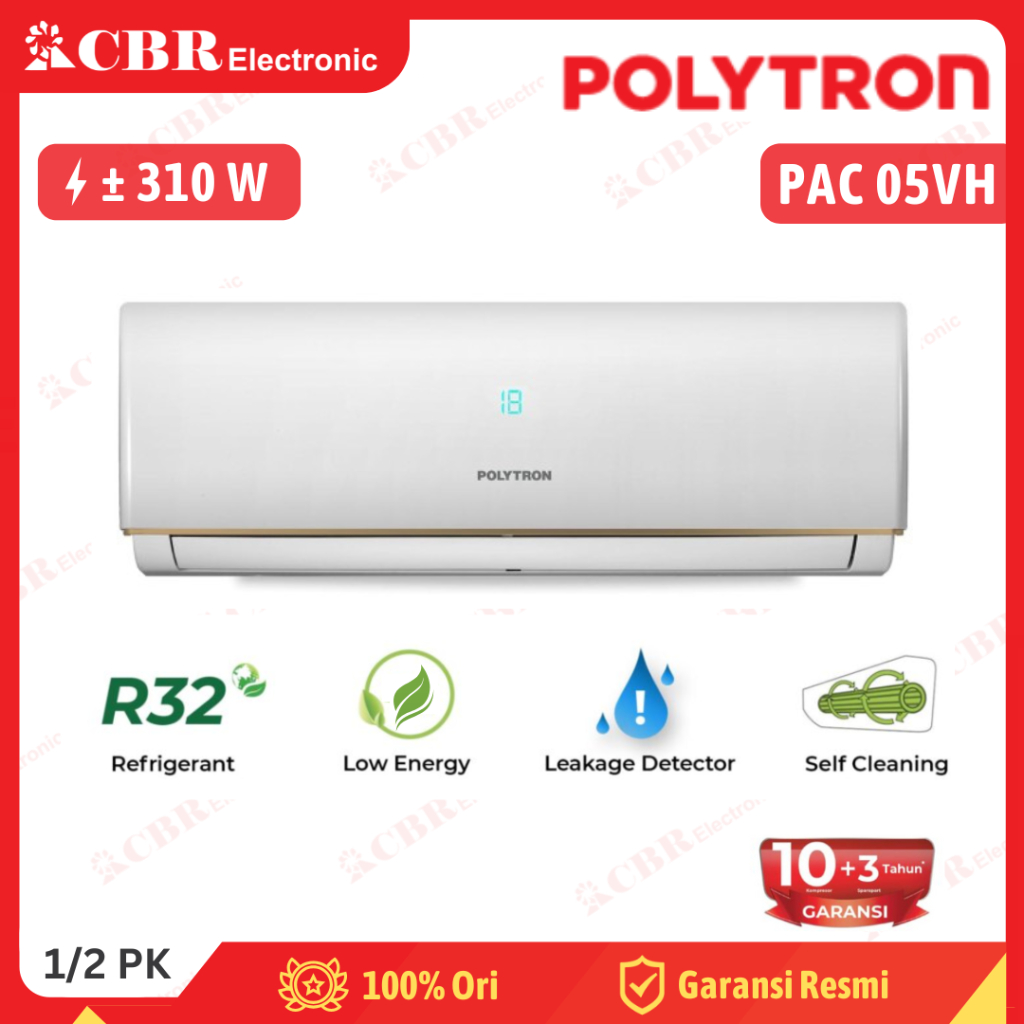 Jual AC Polytron Deluxe 2 Low Energy 1/2 PK - PAC 05VH | Shopee Indonesia