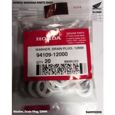 Jual Washer Drain Plug 12MM CBR 150 & PCX 150 K97 9410912000 | Shopee ...