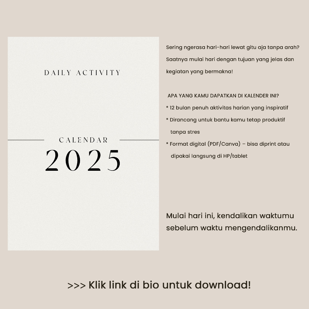 Jual Kalender Aktivitas 2025 (Produk Digital) | Shopee Indonesia