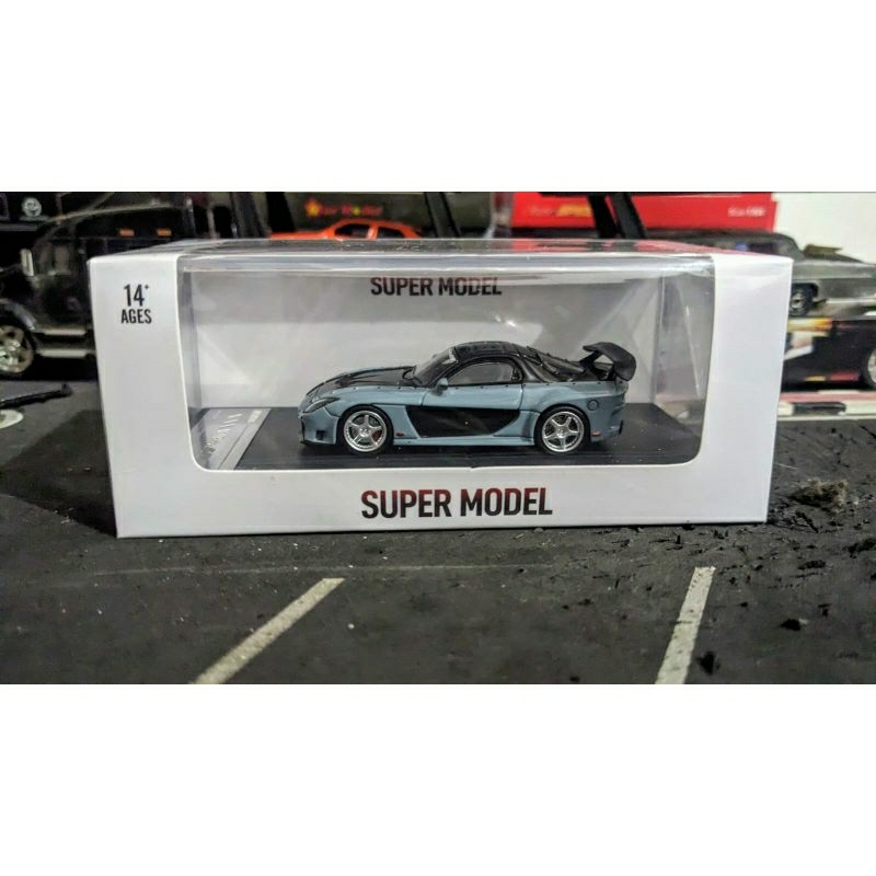 Jual Diecast Super Model Mazda RX7 RX 7 Veilside Grey Segel | Shopee ...