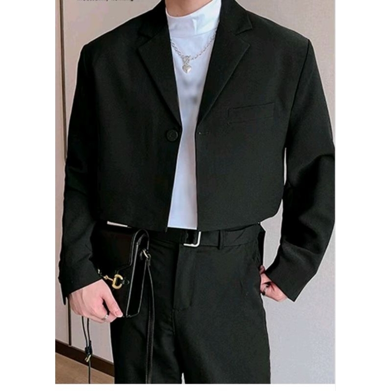 Jual Jas Crop Pria - Blazer Crop Top Pria - Croped Pria | Shopee Indonesia
