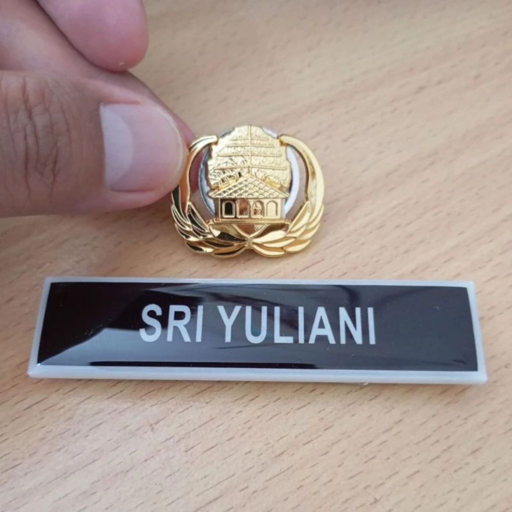 Jual Paket Name Tag Asn Papan Nama Plus Pin Korpri Terbaru | Shopee ...