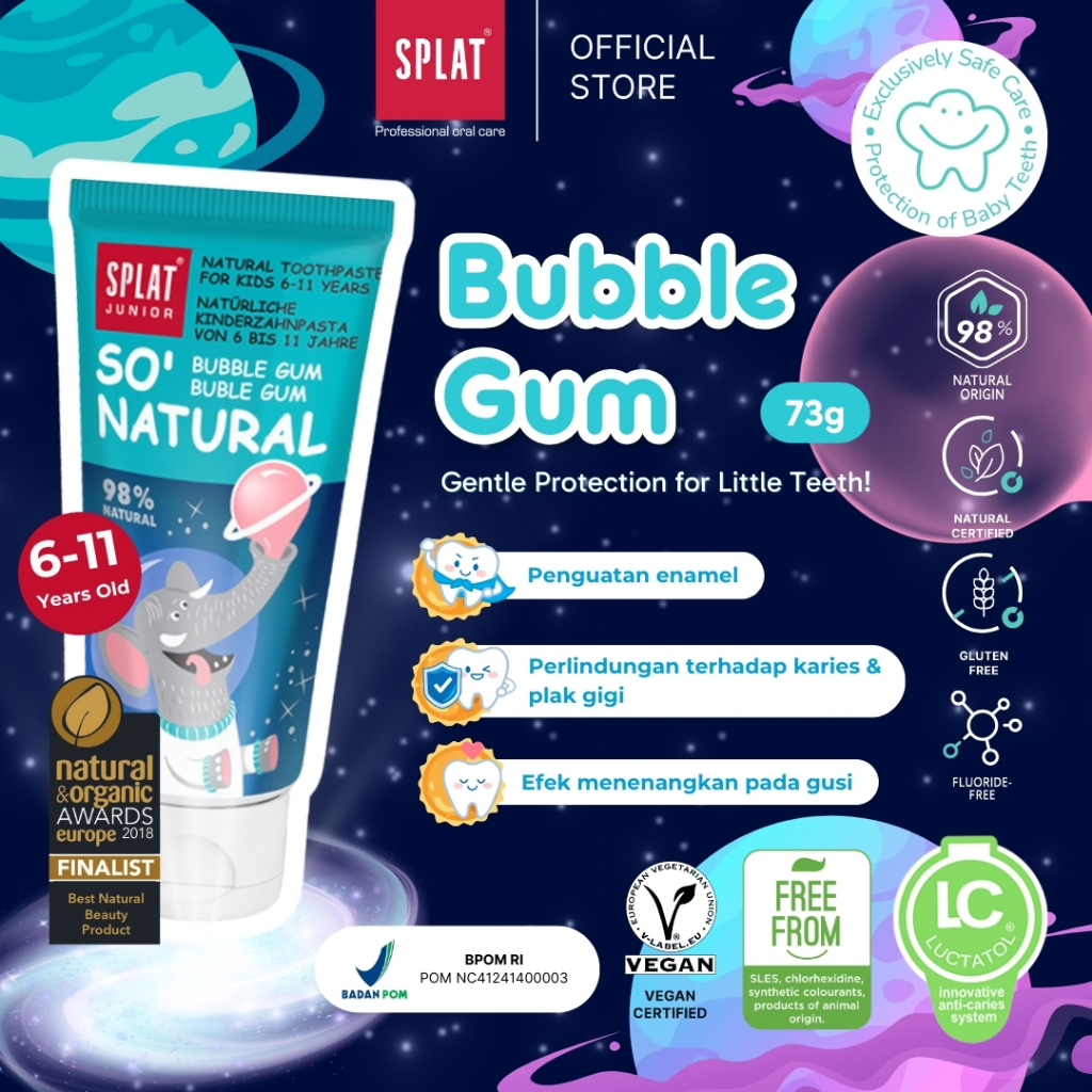 Jual Splat Toothpaste Junior Series 75gr Varian Bubble Gum - Pasta Gigi ...