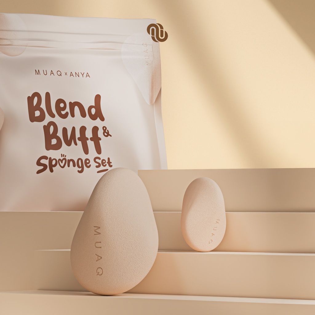 Jual MUAQ X ANYA Blend & Buff Sponge Set | Shopee Indonesia