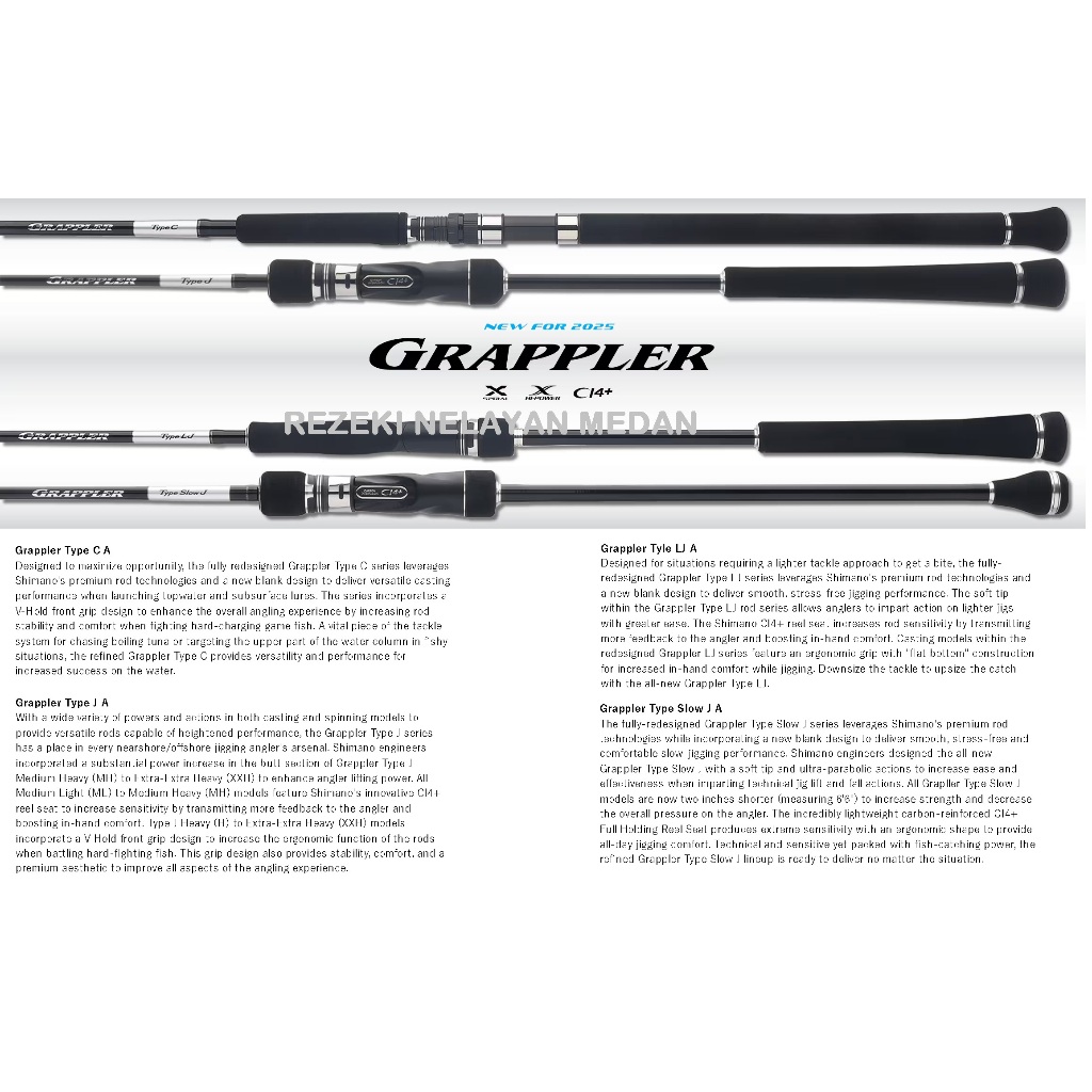 Jual Joran SHIMANO Grappler 2025 Type J / Type LJ / Type SJ / Type SLJ / Type C | Joran Popping ...