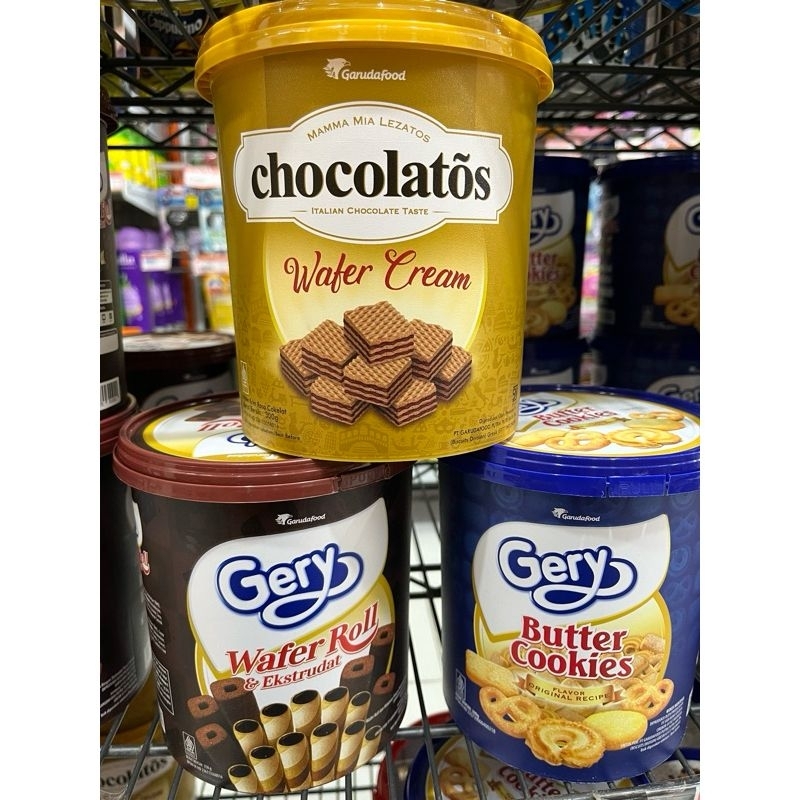Jual Gery Butter Cookies , Wafer Cream ,Wafer Roll Garuda Food | Shopee ...
