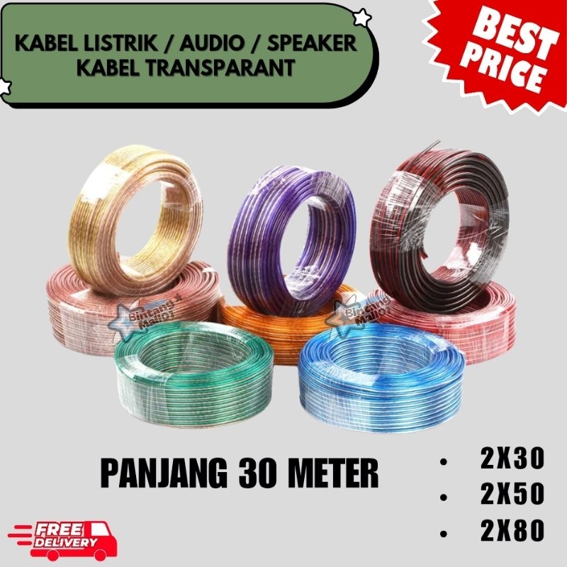 Jual KABEL MONSTER TRANSPARAN / KABEL AUDIO TRANSPARAN / KABEL LISTRIK ...