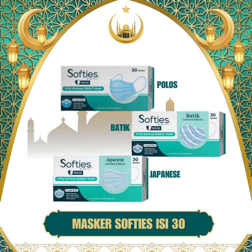 Jual Medika Persada - Softies Daily Mask ED. 2029 Motif Batik Japanese ...