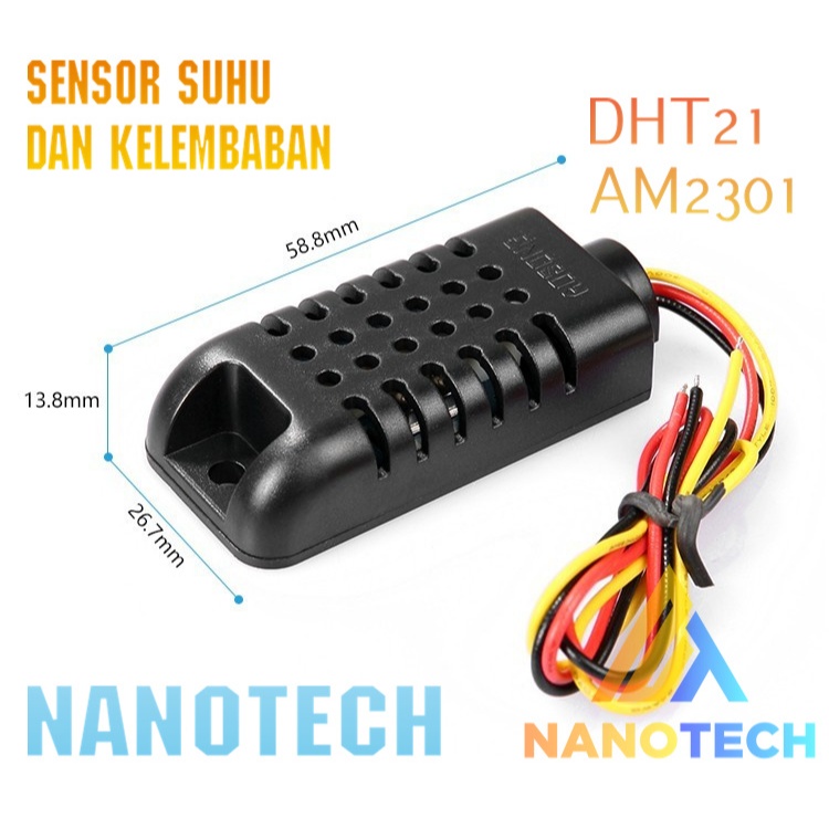 Jual DHT21 AM2301 TEMPERATURE HUMIDTY SENSOR SENSOR SUHU DAN KELEMBABAN HQ | Shopee Indonesia