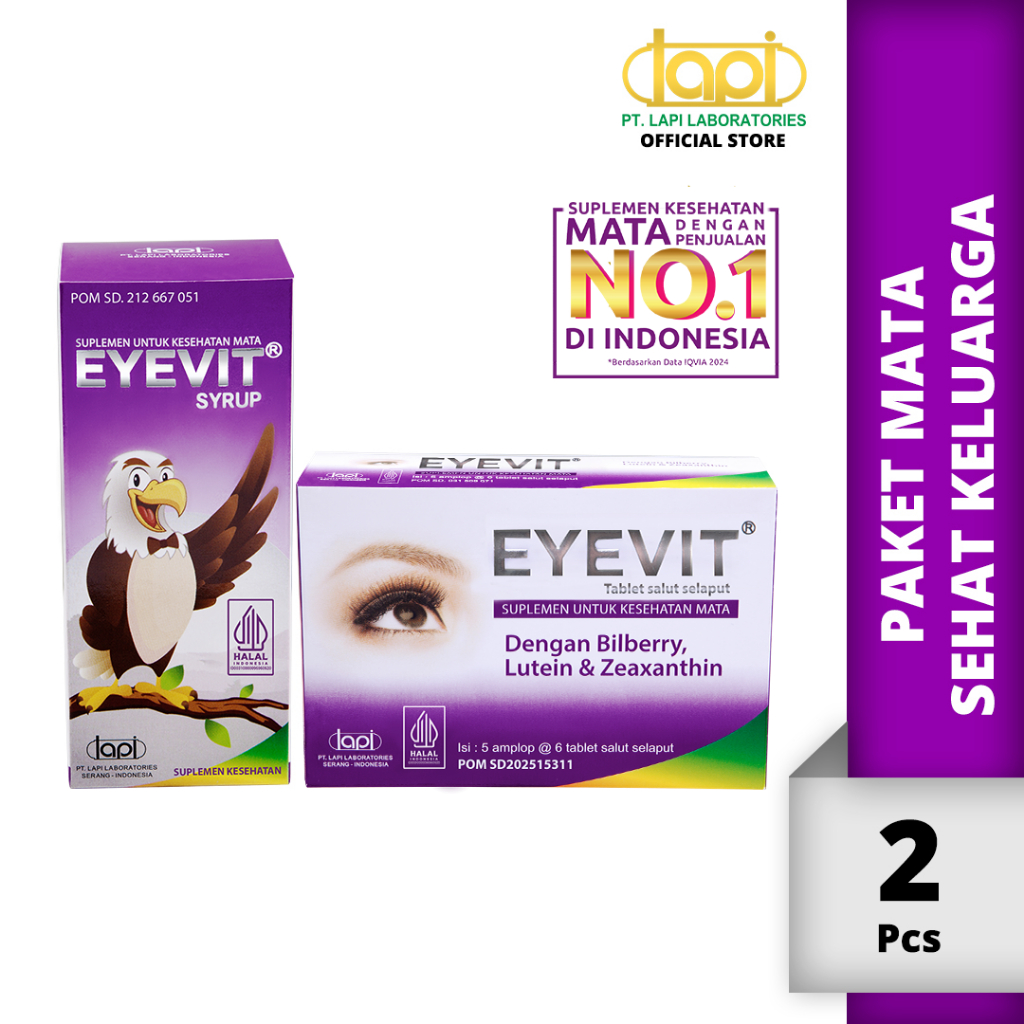 Jual Paket Mata Sehat Keluarga - EYEVIT Tablet 5 strip @ 6 Tablet ...