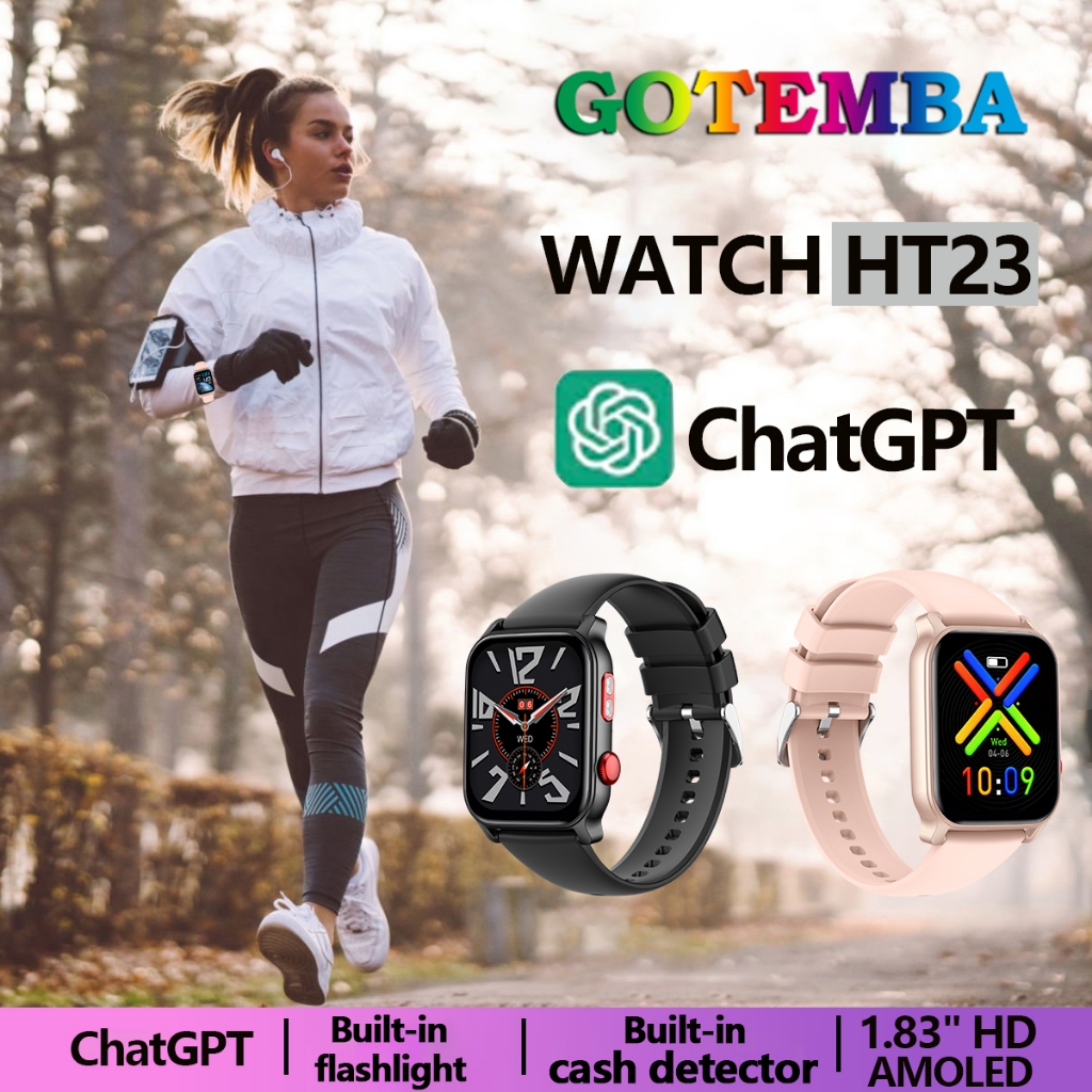 Jual 【AI-ChatGPT】 GOTEMBA Smartwatch HT23 1.83inches Original SmartWatch NFC AMOLED Layar Sentuh ...