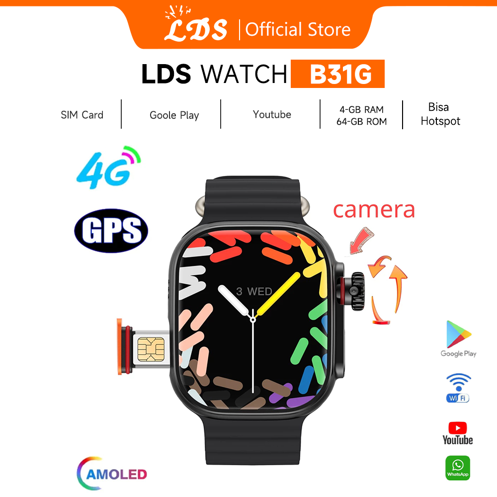 Jual [Bisa Video call] LDS Smartwatch 4G Sim card 4G & 5G | RAM 4 ...