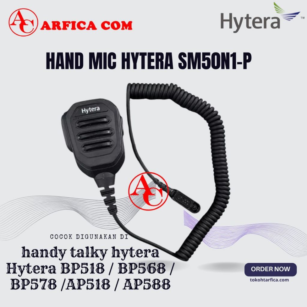 Jual EXTRAMIC HT HYTERA BP 578 ORIGINAL Hand Mic Hytera BP578 SM50N1-P ...
