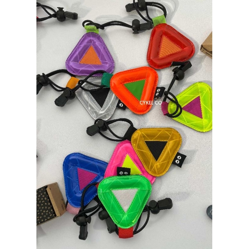 Jual gravlsauce mini triangle bike reflector reflective light assorted ...