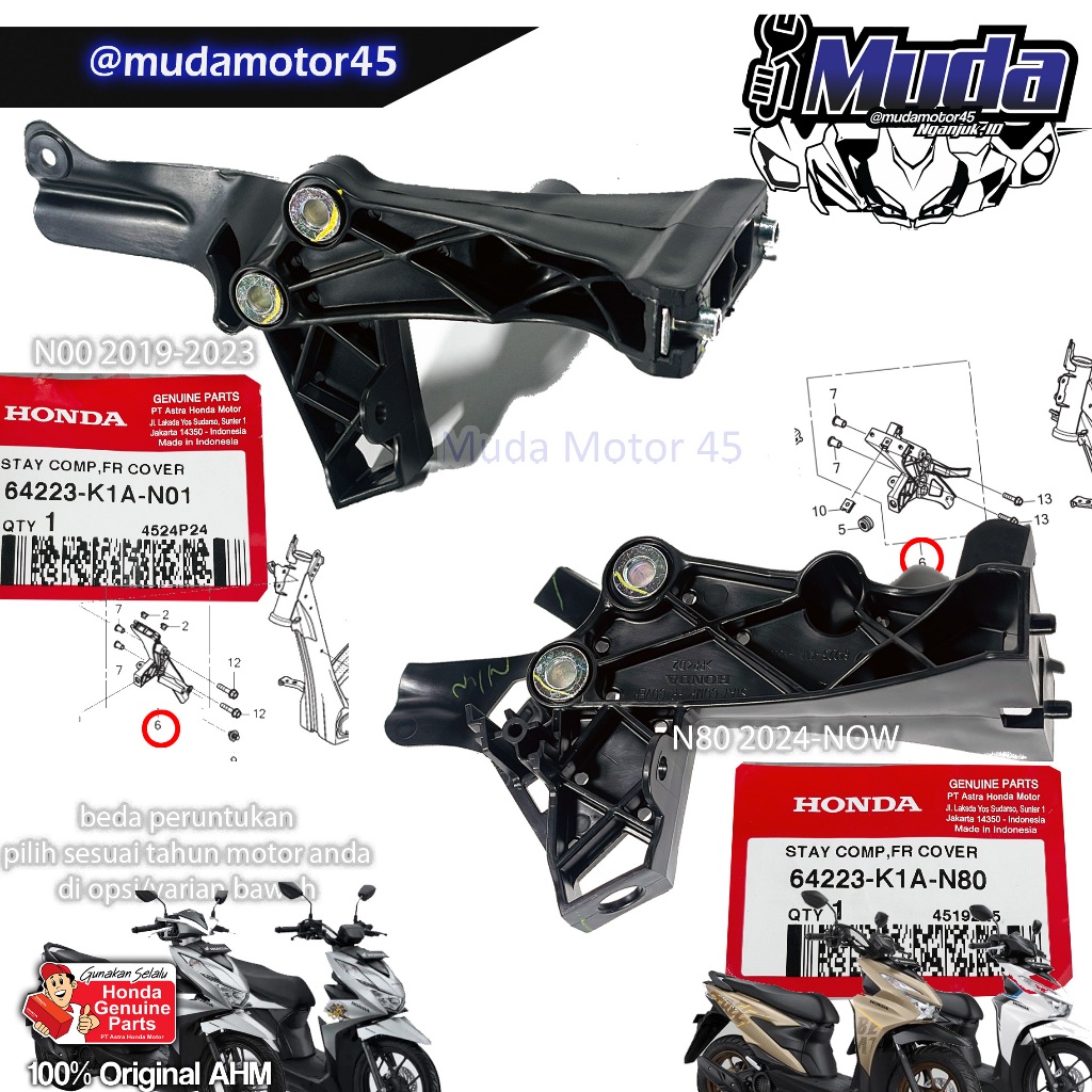Jual DUDUKAN LAMPU DEPAN BEAT LED GEN 1 2 2020 2021 2022 2024 2025 ...