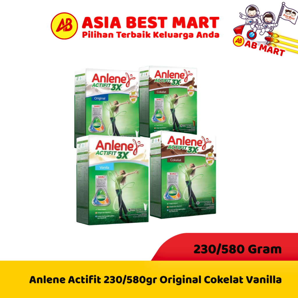 Jual Anlene Actifit 580gr 230gr Coklat Vanilla Original Susu Bubuk ...