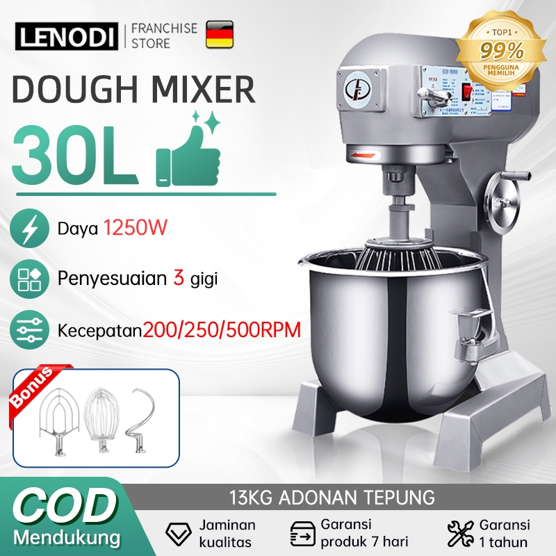 Jual LENODI Mixer Mesin Pengaduk Adonan 30 Liter Mesin Adonan Mixer ...