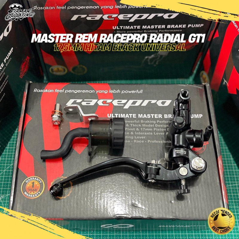 Jual MASTER REM RACEPRO RADIAL GT-1 17,5mm HITAM BLACK HIGH QUALITY ...