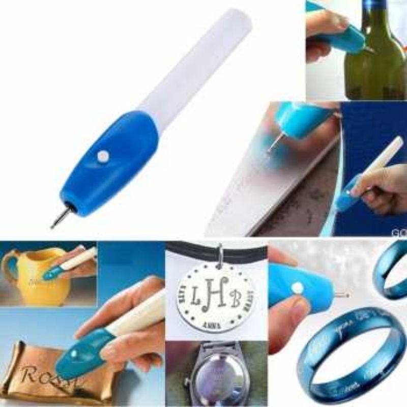 Jual Pena Ukir Elektrik Portable Engraver Pen Kayu Logam Kaca Kulit DIY ...