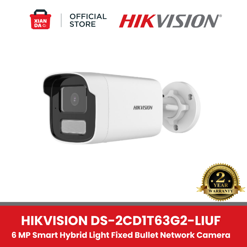 Jual DS-2CD1T63G2-LIUF - HIKVISION IP 6MP SMART HYBRID LIGHT AUDIO ...