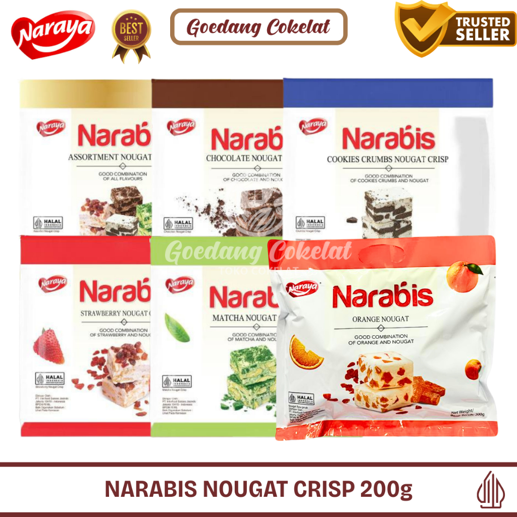 Jual Naraya NARABIS Nougat Chocolate Strawberry Matcha Cookies Cream ...