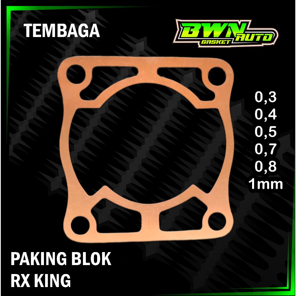 Jual Paking BLOK Tembaga RX KING RX-K RXR RXS / Perpak Gasket Packing ...