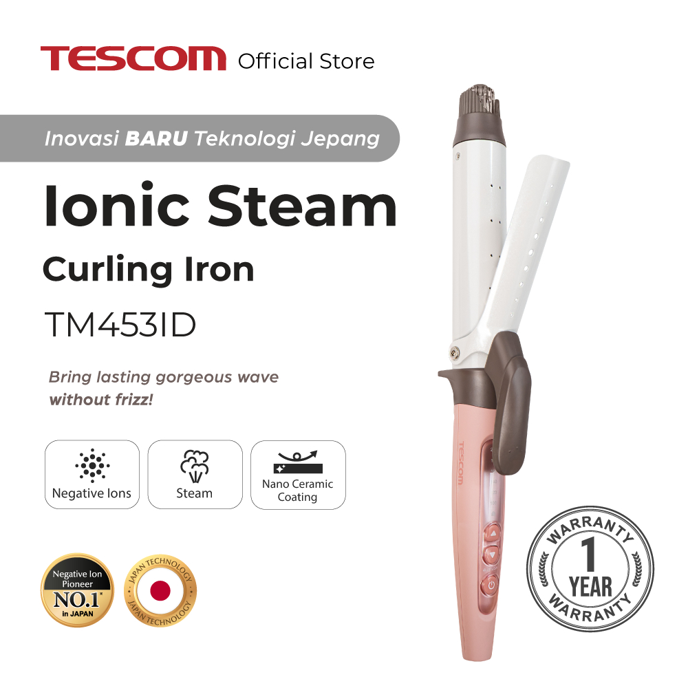 Jual Tescom Ionic Steam Curling Iron/Pengeriting Rambut Dengan Uap ...